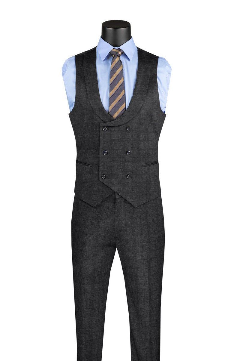 Men's Slim Fit Suit SV2W-8-Black – Men Suits Direct