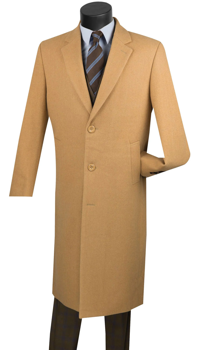 Men Vinci Top Coat- CL48 Carmel – Men Suits Direct