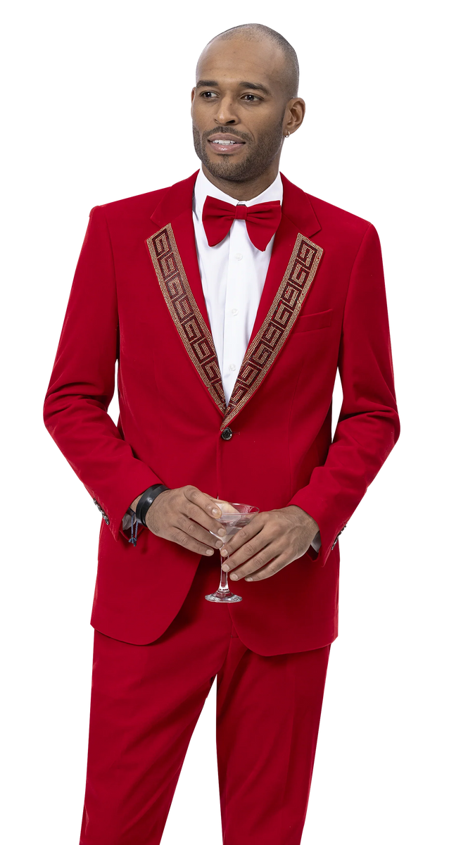 EJ Samuel Suit JP110 - Red – Men Suits Direct