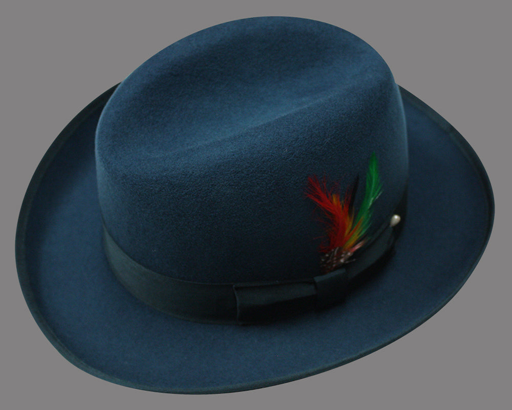Men Godfather Hat-Teal – Men Suits Direct